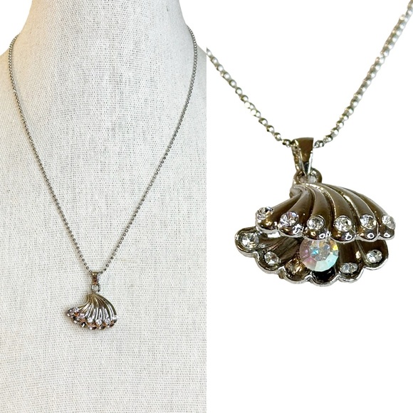 Vintage | Jewelry | Vintage Nos Y2k Mermaidcore Ab Clear Rhinestone ...